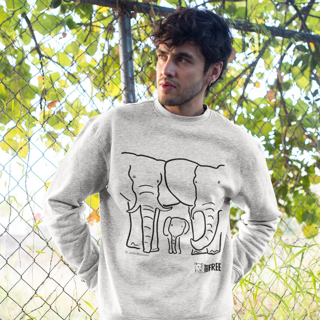 Jane Bristowe - The Elephant Family Sweatshirt – Born Free Shop